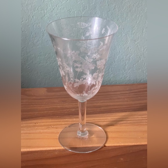 Morgantown | Dining | Morgantown Cathay Crystal Etched Floral Bird ...
